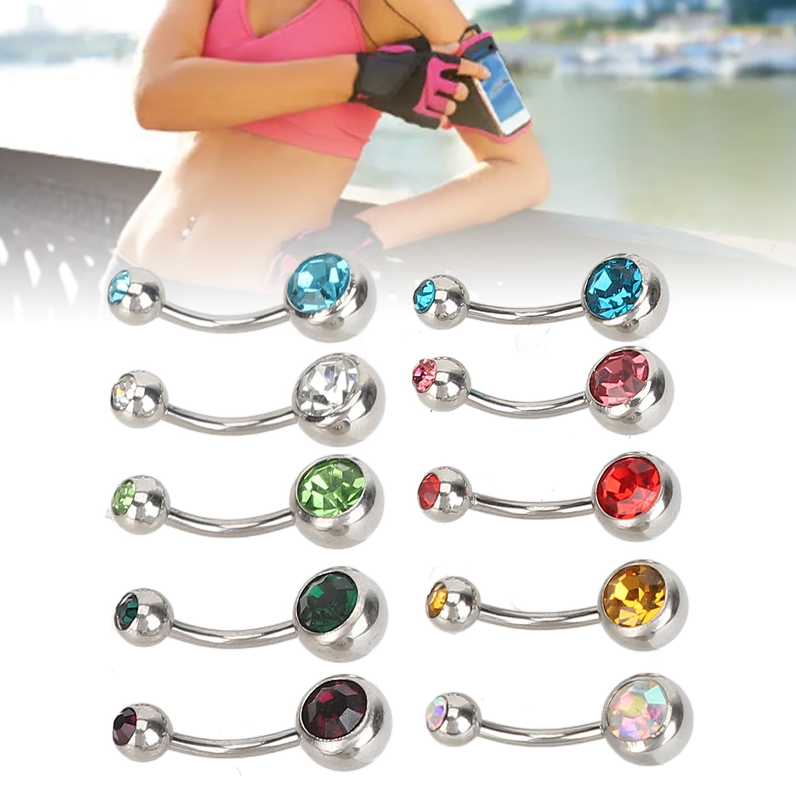 Click here for Fyydes Stainless Steel Navel  10pcs Prevent Rustin... prices