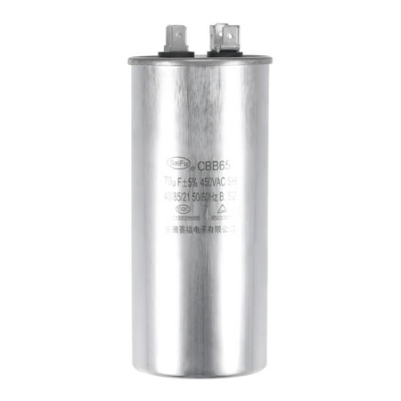 Uxcell 70uF 450V AC Aluminum Case with Terminal Round CBB65 Run Capacitor | Walmart Canada