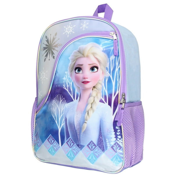 Disney Frozen Elsa 16" Girls Bag School Travel Backpack With Reflective ...