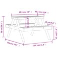 vidaXL Picnic Table White Solid pine wood Standard Durable - Walmart.com