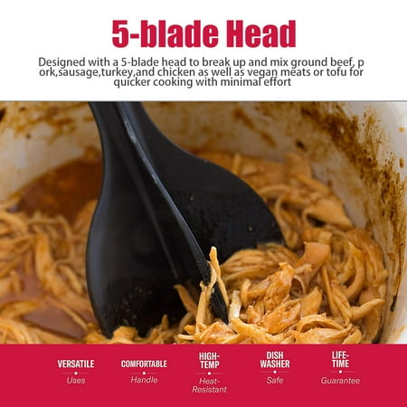 Meat Chopper Multifunctional Ground Beef Masher Burger Chopper Utensil ...