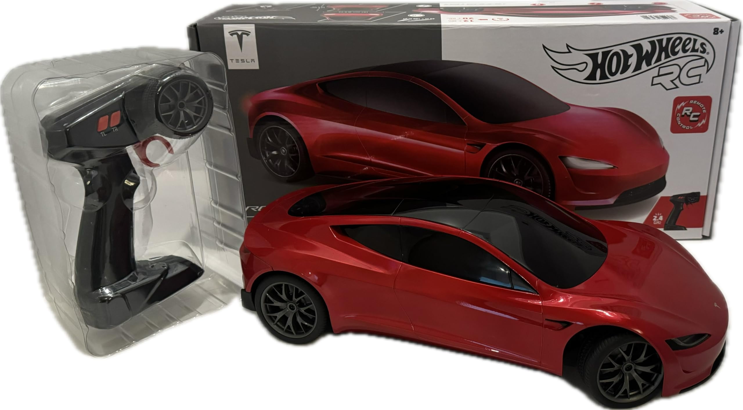 Coche a control remoto Mattel Hot Wheels Tesla Roadster Red | Walmart ...