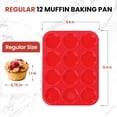 CAKETIME 12 Cups Silicone Muffin Pans for Baking - Regular Size Cupcake ...