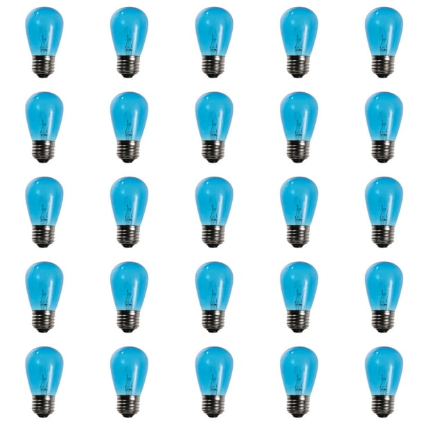 Blue S14 Incandescent Bulbs - Box of 25 - Walmart.com