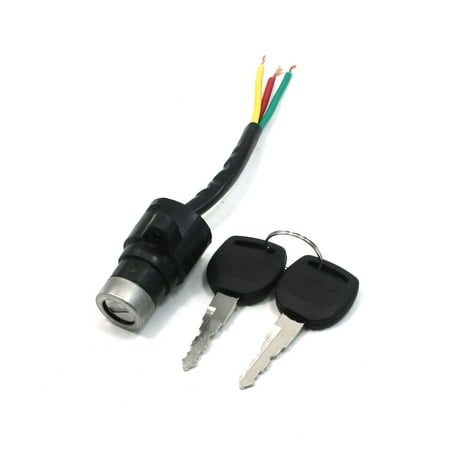 Black Electric Bike Bicycle Ignition Switch Lock Keys Set 3 in 1 ...