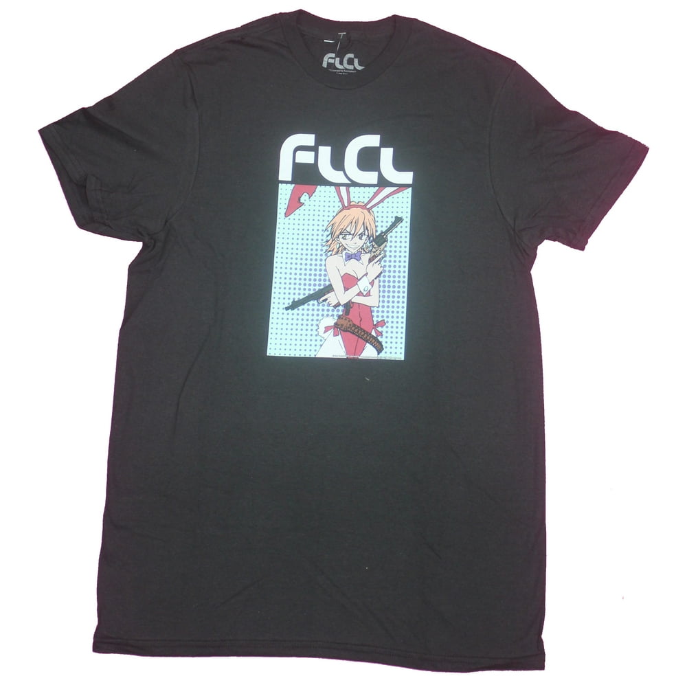 FLCL - FLCL Mens T-Shirt- Haruko Haruhara In Rabbit Suit Under Name ...