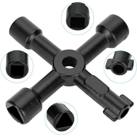 4 Way Key - Radiator Purge Key, Utility Key Electric Box Gas Meter Key ...