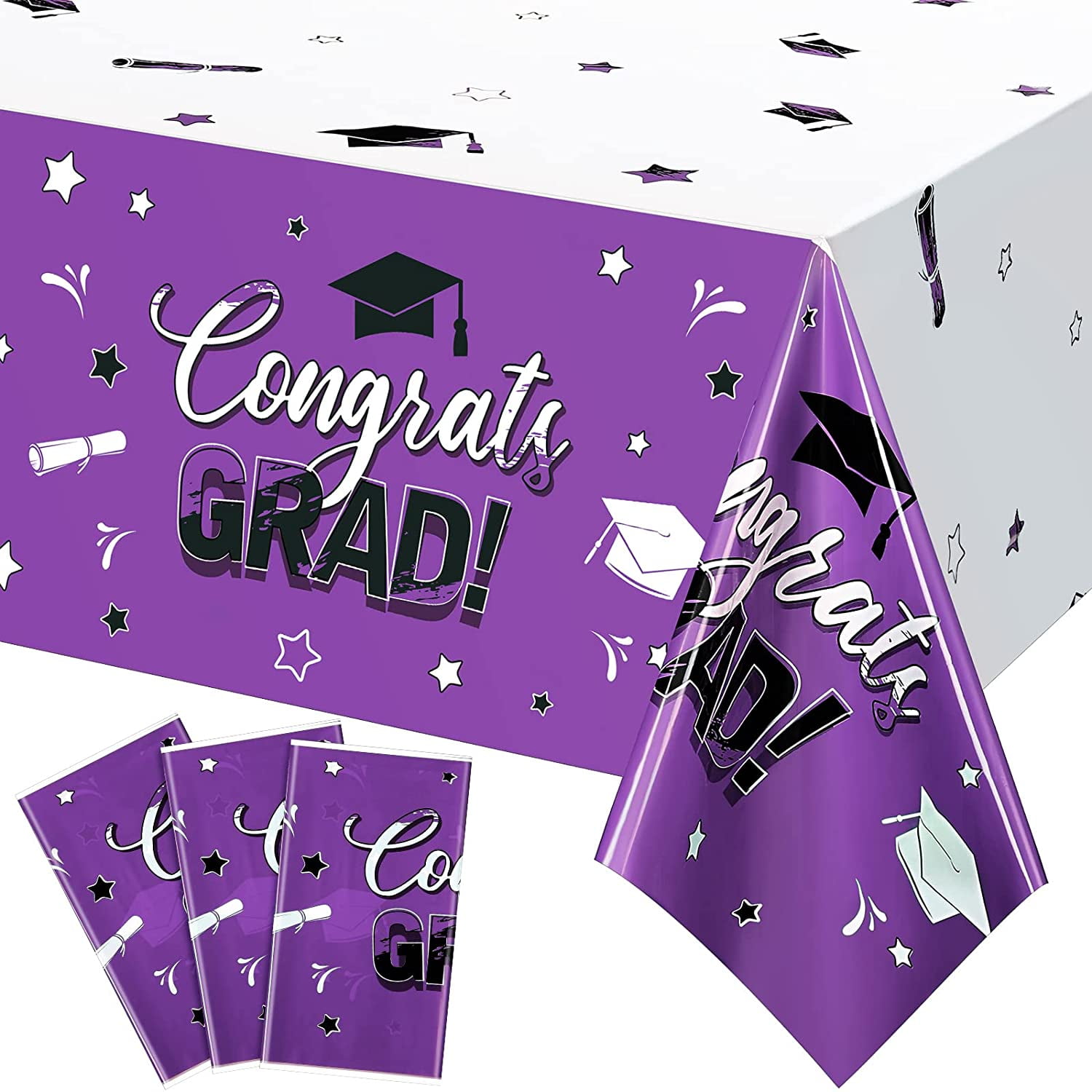 3 Pack Graduation Party Tablecloth Congrats Class Of 2022 Graduation 3-pack-graduation-party-tablecloth-congrats-class-of-2022-graduation