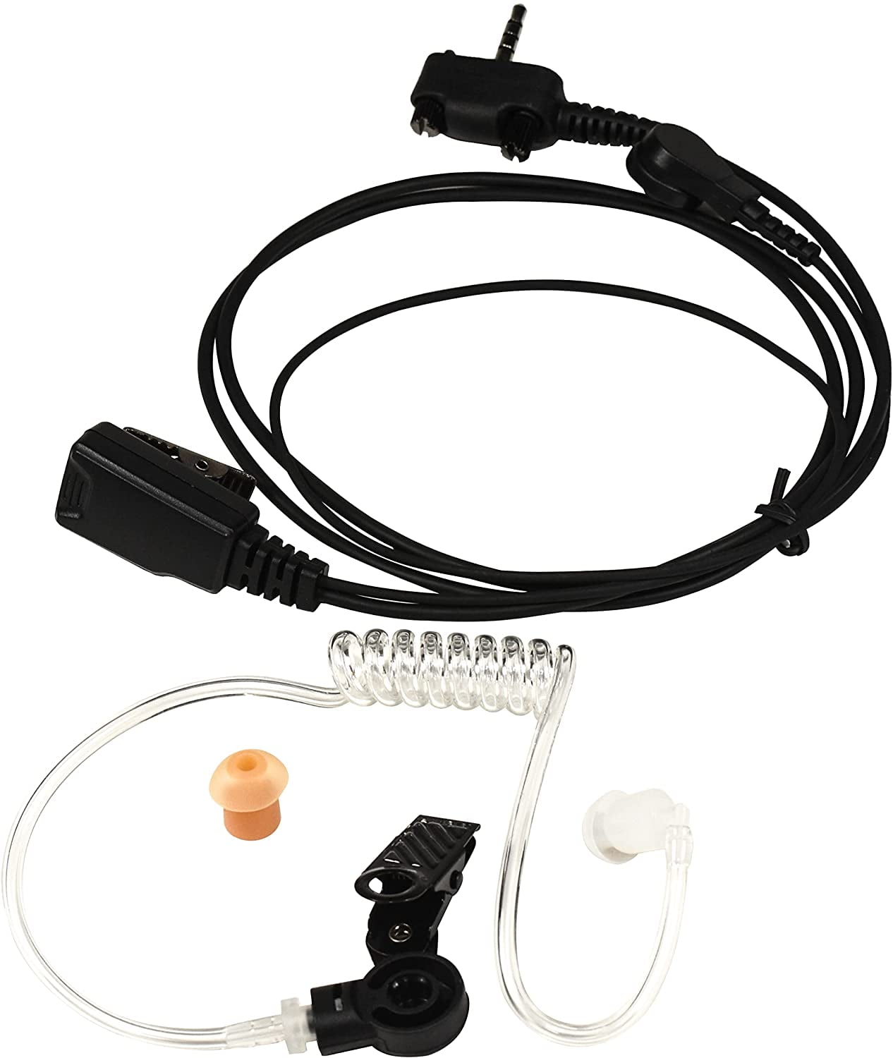 Buy HQRP Acoustic Tube Earpiece Headset PTT Mic for Vertex Standard VX-168, VX-180, VX-210 ...