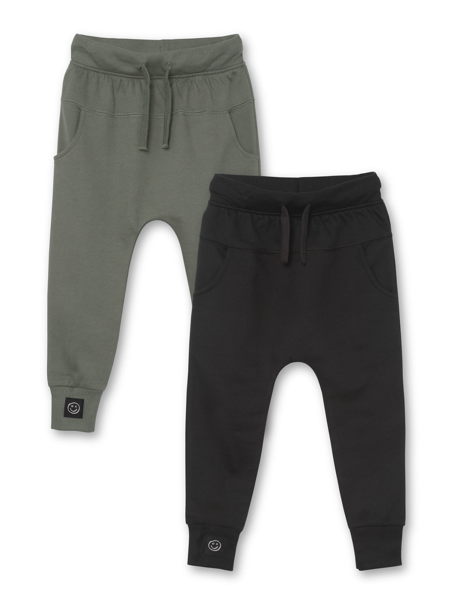 Little Star Organic Toddler Boy 2Pk Harem Joggers, Size 12M-5T ...