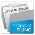 Pendaflex Colored File Folders 1/3 Cut Top Tab Letter Gray/Light Gray ...