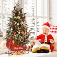 3FT Pre Lit Fiber Optic Artificial Sleigh Ride Base Christmas Tree with ...
