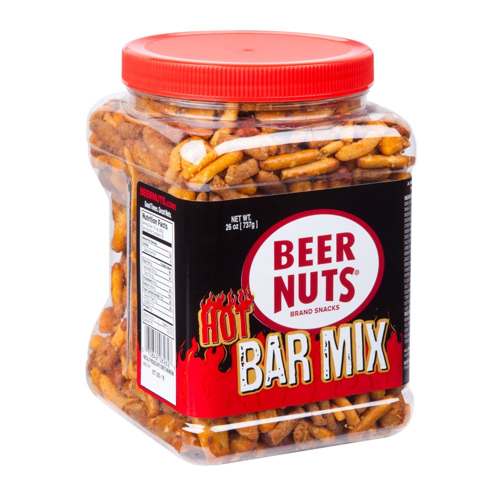 BEER NUTS - 26 oz. Jar | Hot Bar Mix Spicy Salty Cheese Pub Snack ...