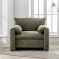 Modern Accent Chair, Chenille Oversized Armchair with Upholstered ...