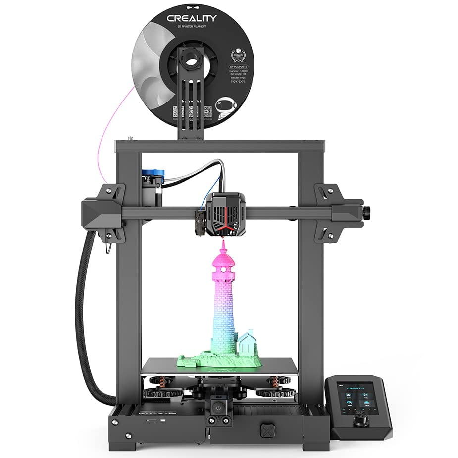 Creality Ender 3 V2 Neo 3D Printer with CR Touch Auto Leveling Kit PC Spring Steel Platform Full ...