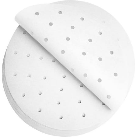 HEIBIN Air Fryer Baking Paper, Steamer, Round Perforated, 100 Sheets 6. ...