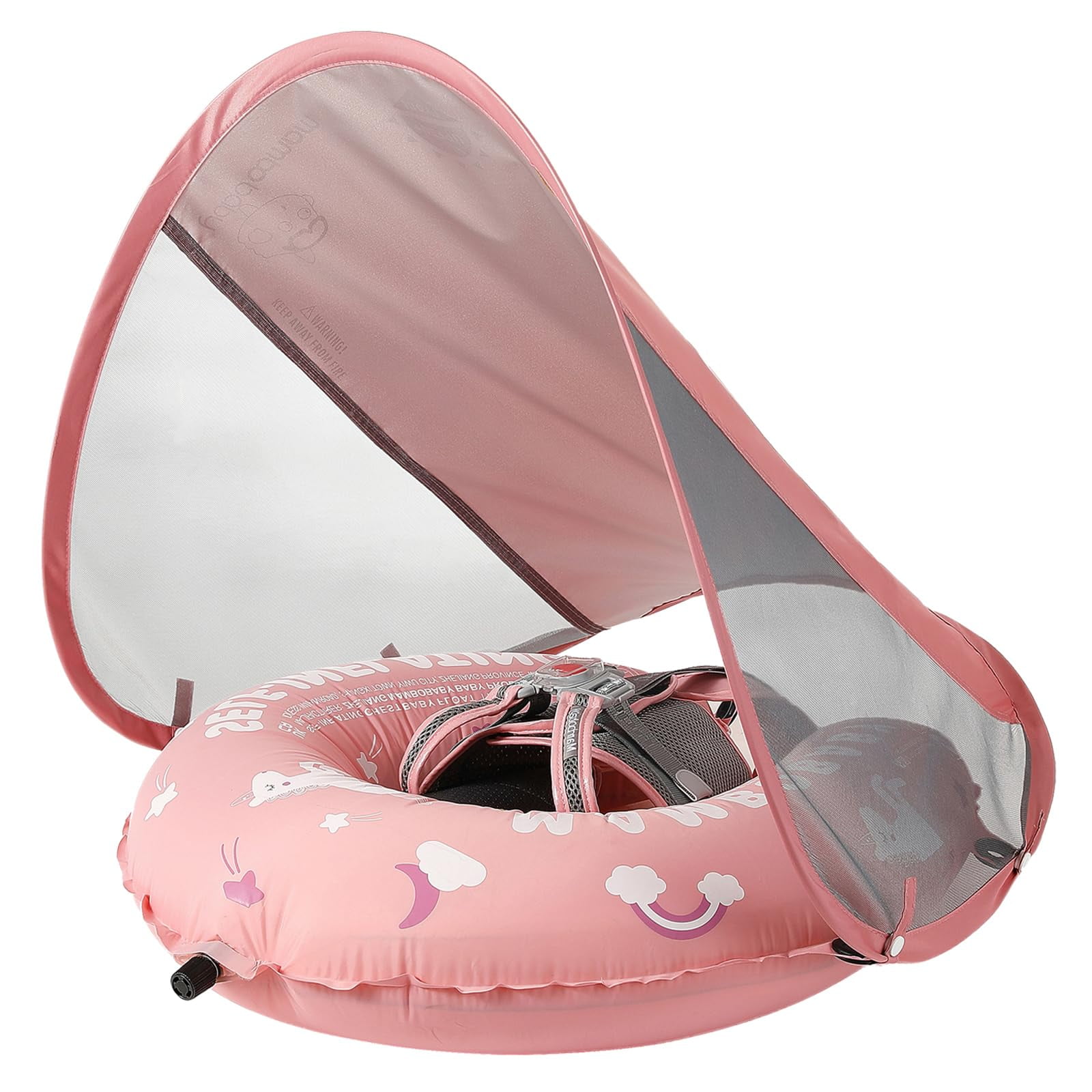 Baby Pool Float Mambobaby autoinflable con toldo rosa | Bodega Aurrera ...