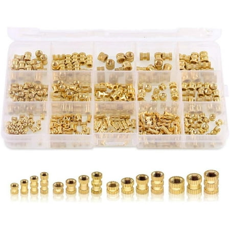 360 Pcs Threaded Insert M2 M3 M4 M5 Female Thread Nut Grinded Nuts ...