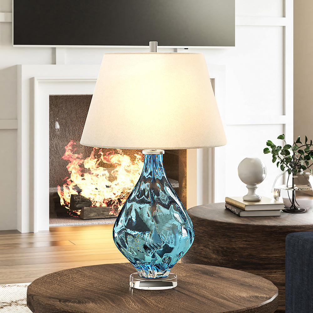 Luxury Coastal Table Lamp, 18''W x 18''D x 29''H, with Contemporary ...