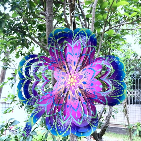 Lepai Colorful Gardening Stainless Steel Pendant 3d Rotating Lucky Four ...