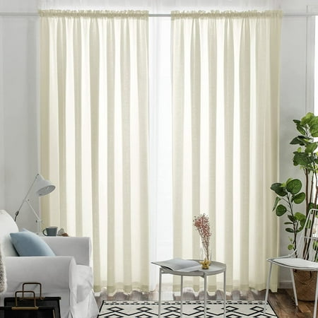 IBAOLEA Rideaux Semi-Transparents 108 Pouces de Long pour Salon Chambre ...