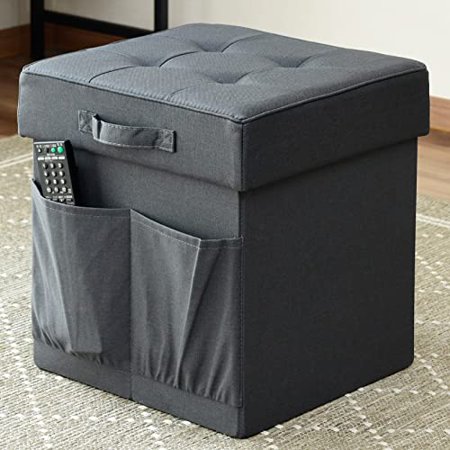 [Yamazen] Storage Stool (with Pocket and Adjuster) Ottoman Entrance ...