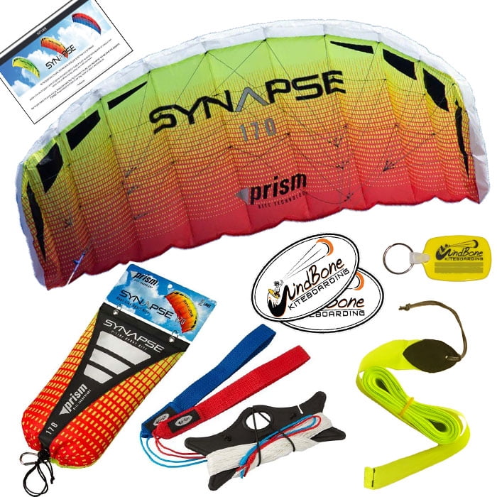 Prism Synapse 170 Foil Kite Bundle with 40ft Ribbon Kite Tail Accessory ...
