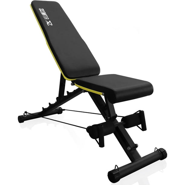 Utility Weight Bench with Resistance Bands 18 Positions Adjustable ...