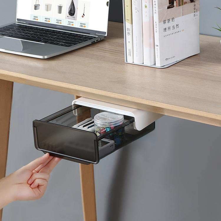 Under Desk Drawer, Attachable Under Desk Storage, Hidden Self-Adhesive ...