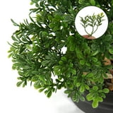GnFlus 9 inch Artificial Bonsai Tree Juniper Faux Plants Indoor Small ...