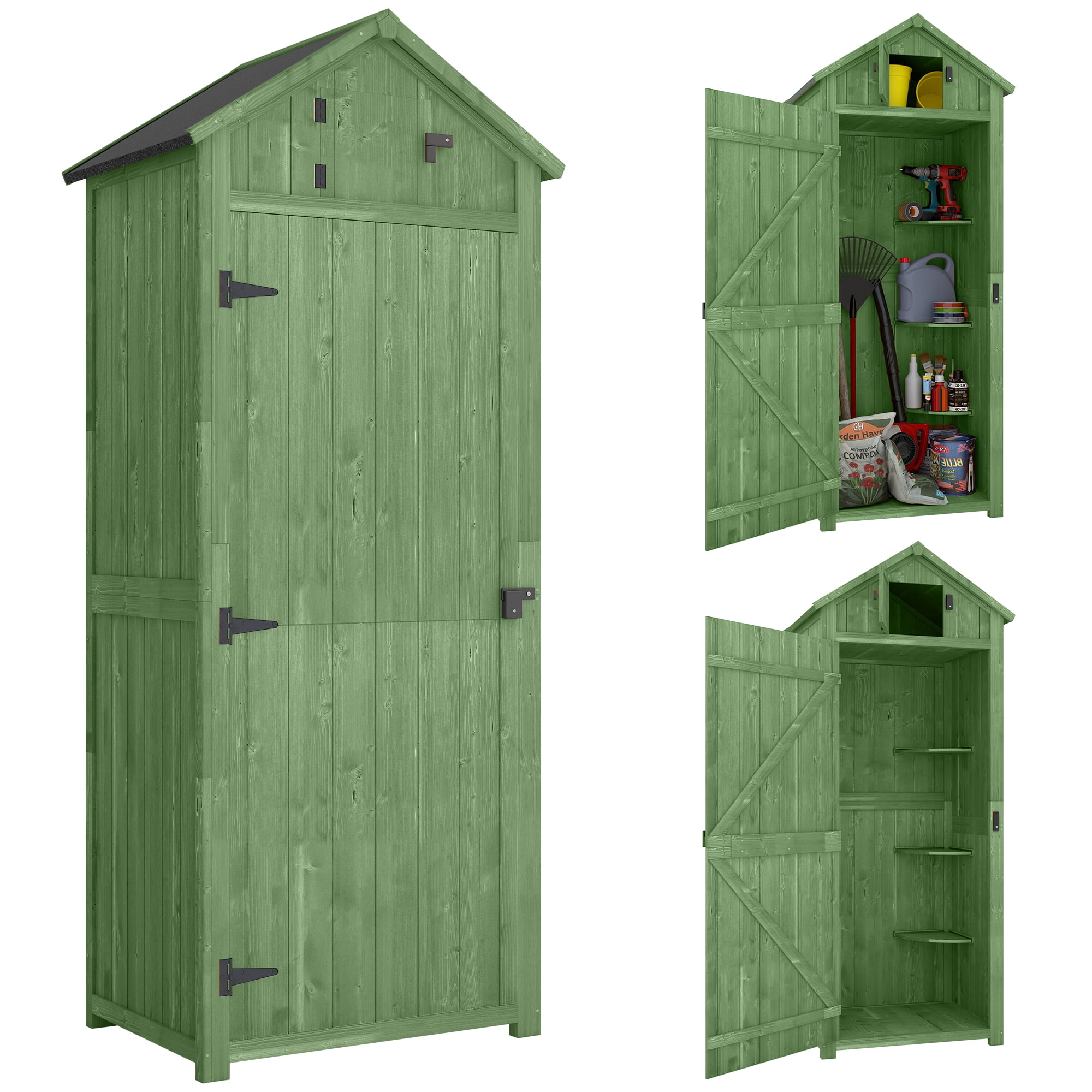 Click here for Outsunny 30 X 21 X 71 Garden Storage Shed  Tool Sh... prices