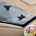 Black Cat Window Privacy Film Rainbow Static Cling Stain Glass Window ...