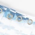 Blue Abstract Shower Curtain 72x72 Inch, Modern Minimalist Brush Stroke ...
