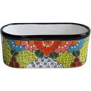 Small-Sized Ayumba Mexican Colors Talavera Ceramic Garden Pot - Walmart.com