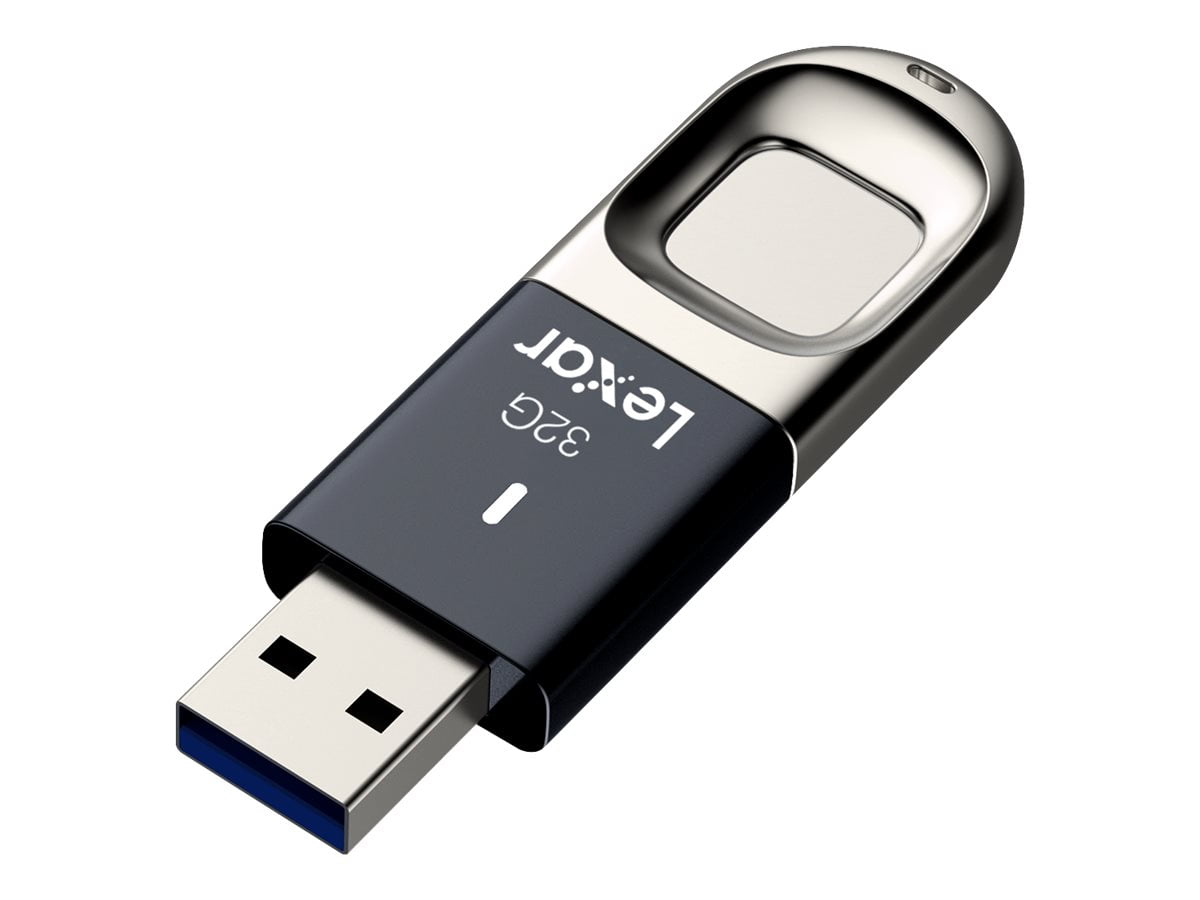 Lexar JumpDrive Fingerprint F35 - USB flash drive - encrypted - 32 GB ...