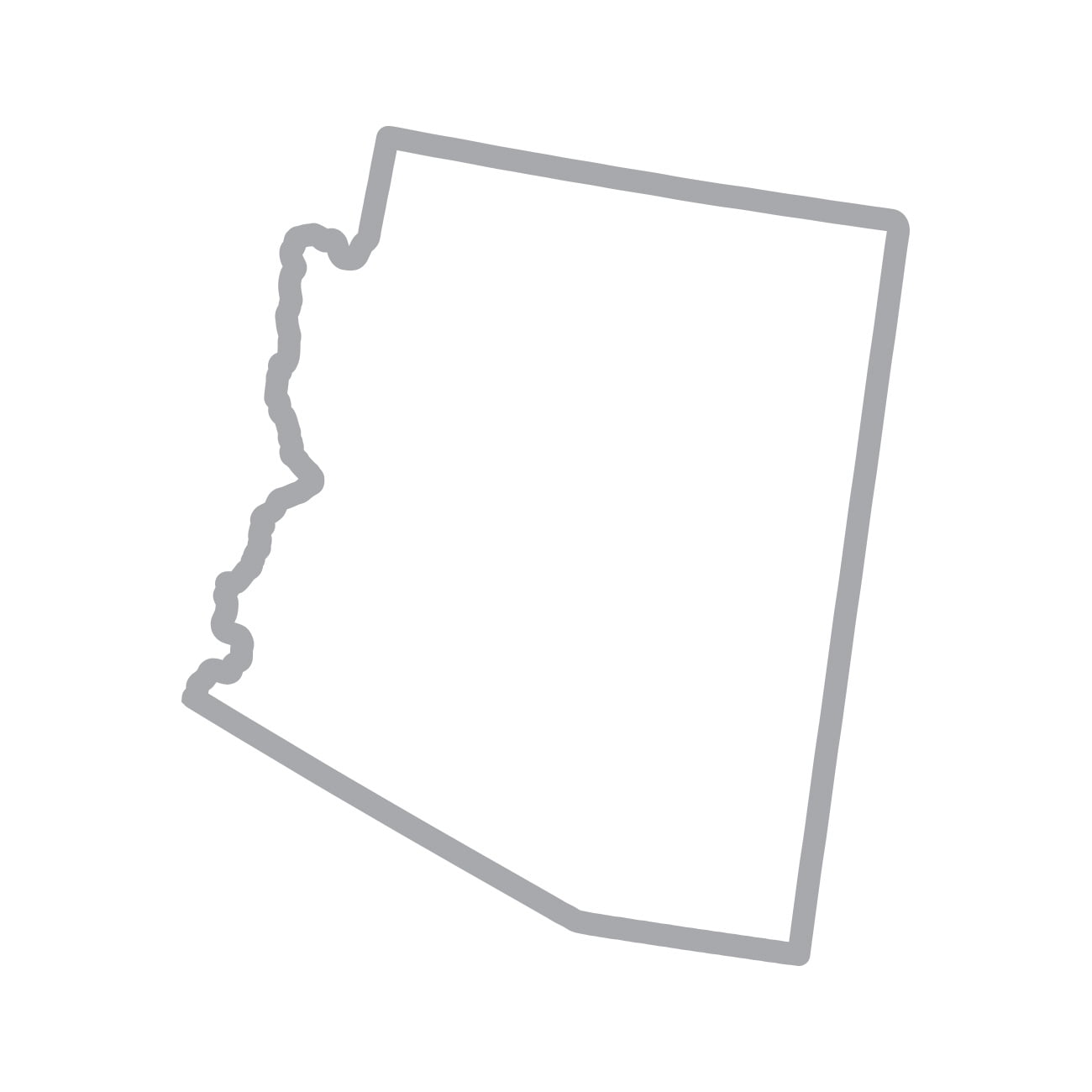 Arizona Outline Sticker Decal Die Cut - Self Adhesive Vinyl ...