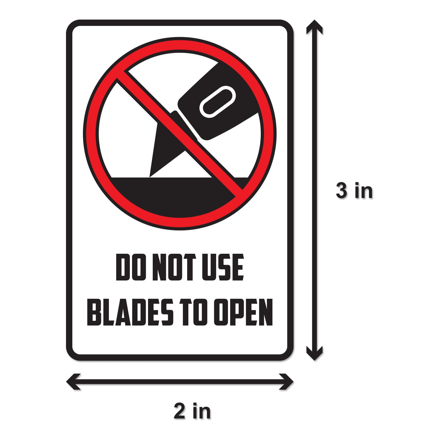 Buy OfficeSmartLabels 3x 2 Do Not Use Blades to Open Labels for ...