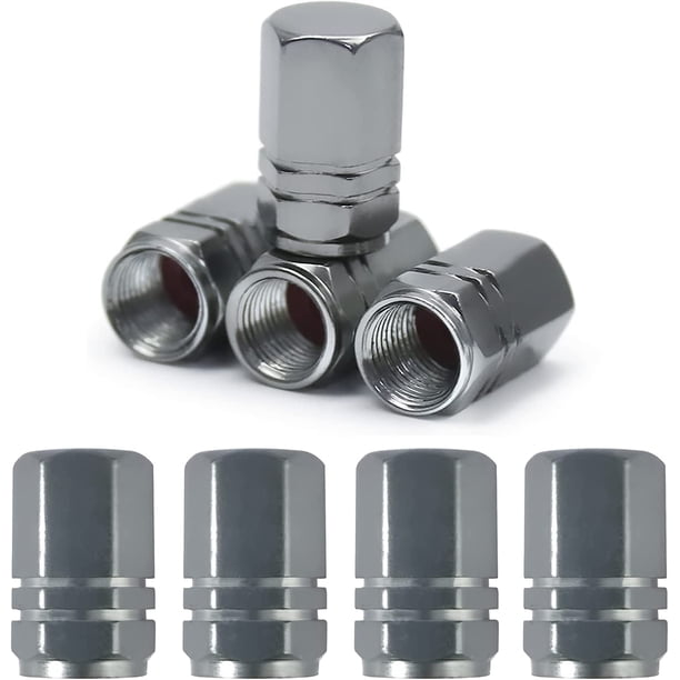 SHAR 8 Pieces Aluminum Auto Valve Stem Caps - Tire Valve Stem Caps ...