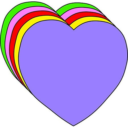 Heart Small Assorted Color Creative Cut-Outs - Walmart.com