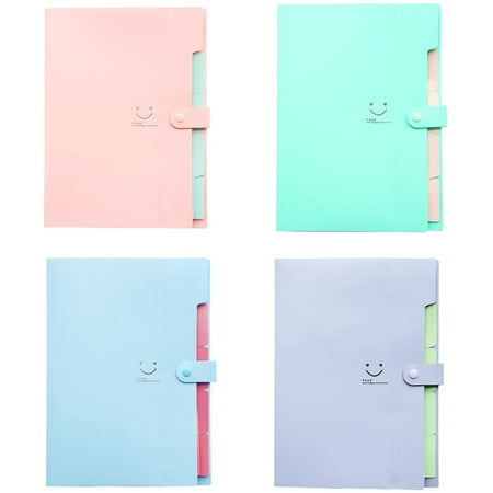 Compartment folder 5 compartments A4 document folder 4 pieces | Walmart ...