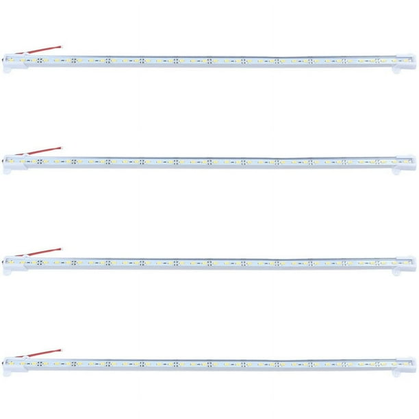 4X 50cm 12V 36 LED 5050 Smd Hard Strip Bar Light Aluminio RíGido Blanco ...