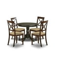 ANBO5-CAP-C 5 Pc small Kitchen Table and Chairs set-round Table and 4 ...