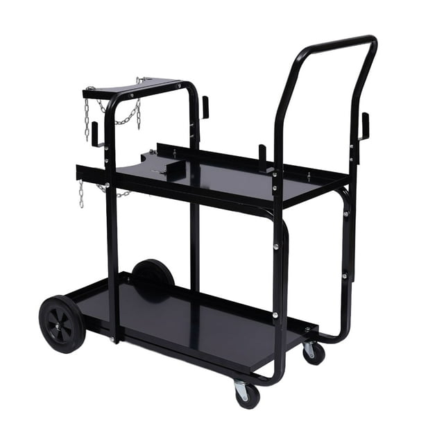 Miumaeov 2-Tier Welding Cart with Wheels, Cylinder Rack Storage ...