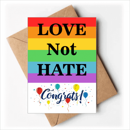 Transgender Bisexuals Love Not Hate LGBT Wedding Cards Congratulations ...