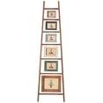 Woven Paths Decorative Wood Ladder with 6 Hanging Photo Frames ...