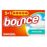 Bounce Fresh Linen Scented Fabric Softener Dryer Sheets, 120 Count ...