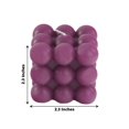 Efavormart 2 Pack | Burgundy 2" Bubble Cube Paraffin Wax Candles ...