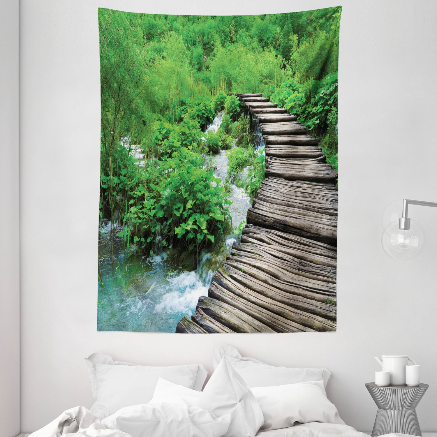 Forest Tapestry, Path and the Waterfall Board in Croatia Cascade Garden ...