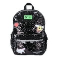 Justice Girls’ Minecraft Sequins 17" Backpack with Lunch Tote, Black ...