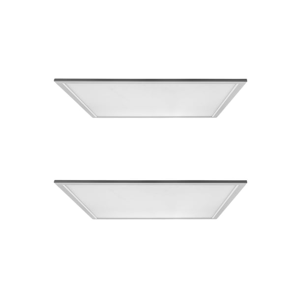 Estevez Pack de 2 Lámparas LED 36W Luz Neutra 4000K, Plafón Panel LED ...